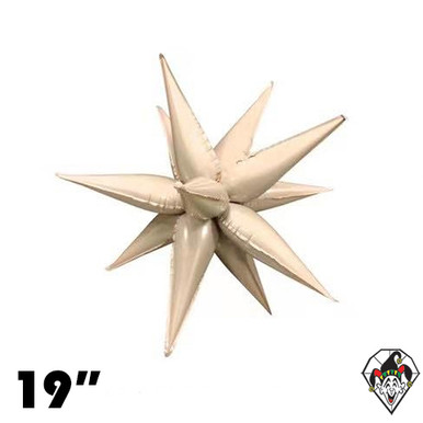 19 Inch Starburst Caramel Foil Balloon 1ct (12 Spikes)