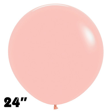 24 Inch Round Pastel Matte Melon Sempertex 10ct