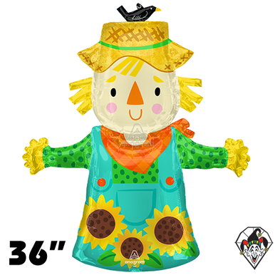 36 Inch Shape Fall Scarecrow Foil Balloon Anagram 1ct