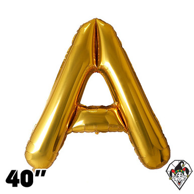 40 Inch Letter A Gold Foil Balloon 1ct