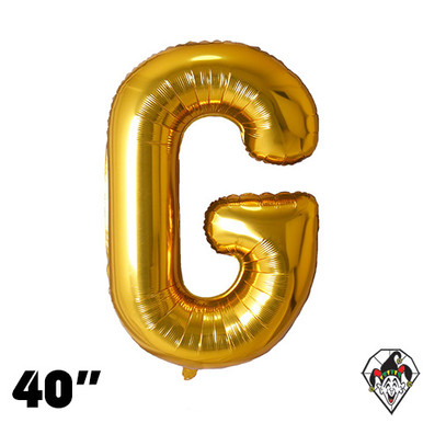 40 Inch Letter G Gold Foil Balloon 1ct