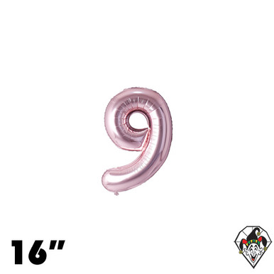 16 Inch Number 9 Rose Gold Foil Balloon 1ct