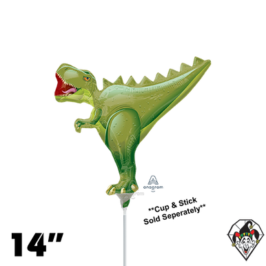 14 Inch Shape T-Rex Foil Anagram 1ct - Balloon Only