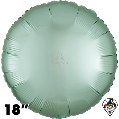 18 Inch Circle Satin Mint Green Balloon Anagram 1ct