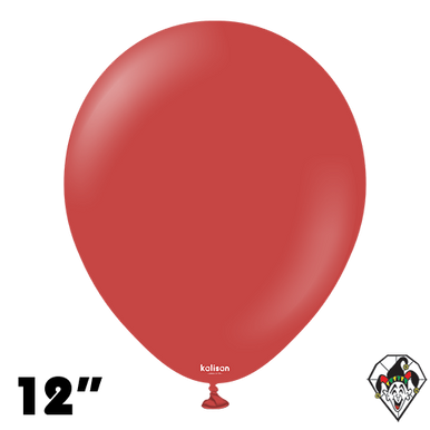 12 Inch Round Standard Deep Red Balloons Kalisan 100ct