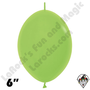 Sempertex 6 Inch Deluxe Key Lime Link O Loon 50ct