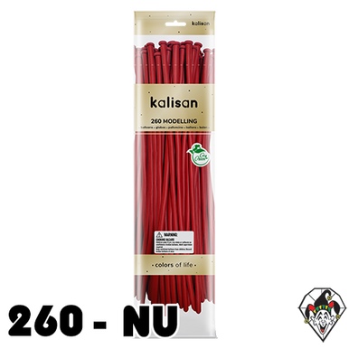 260K Nozzle Up Standard Red Balloons Kalisan 50ct