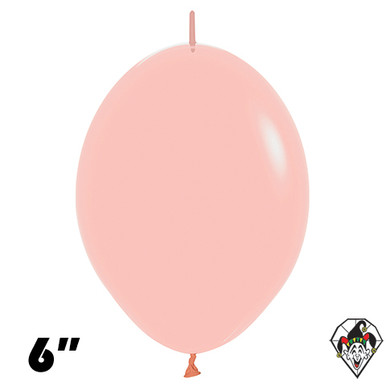 Sempertex 6 Inch Pastel Matte Melon Link O Loon 50ct