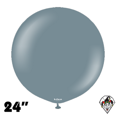 24 Inch Round Retro Denim Balloons Kalisan 2ct