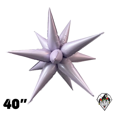 40 Inch Starburst Taro Purple Foil Balloon 1ct (12 Spikes)