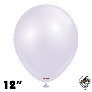 12 Inch Round Aura Lavender Fog Balloons Kalisan 50ct