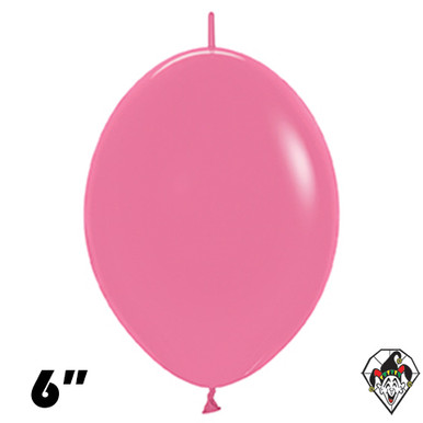 Sempertex 6 Inch Deluxe Rose Link O Loon 50ct