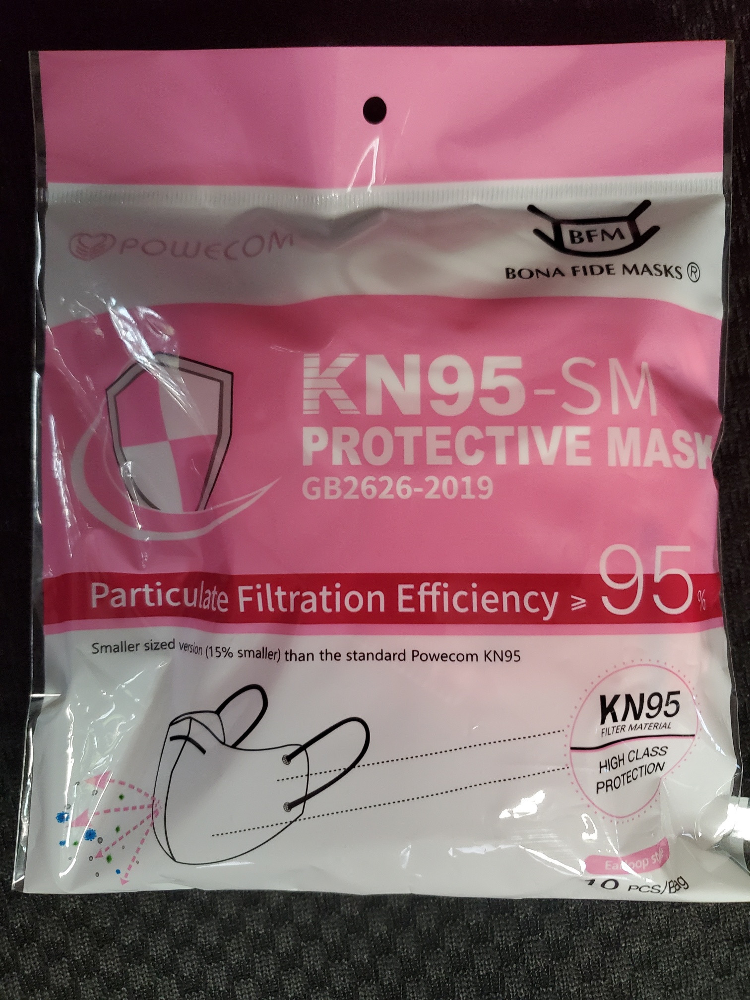 Powecom KN95 Face Mask | 10 per pack | Buy Online