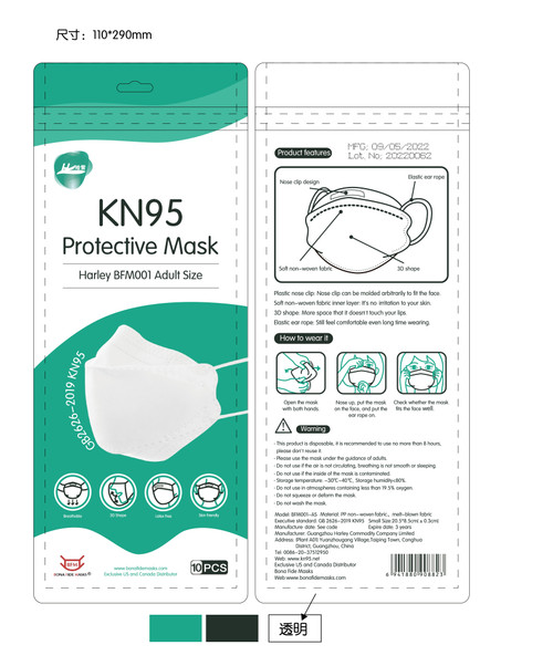 White Harley ® KN95 Respirator Face Mask
