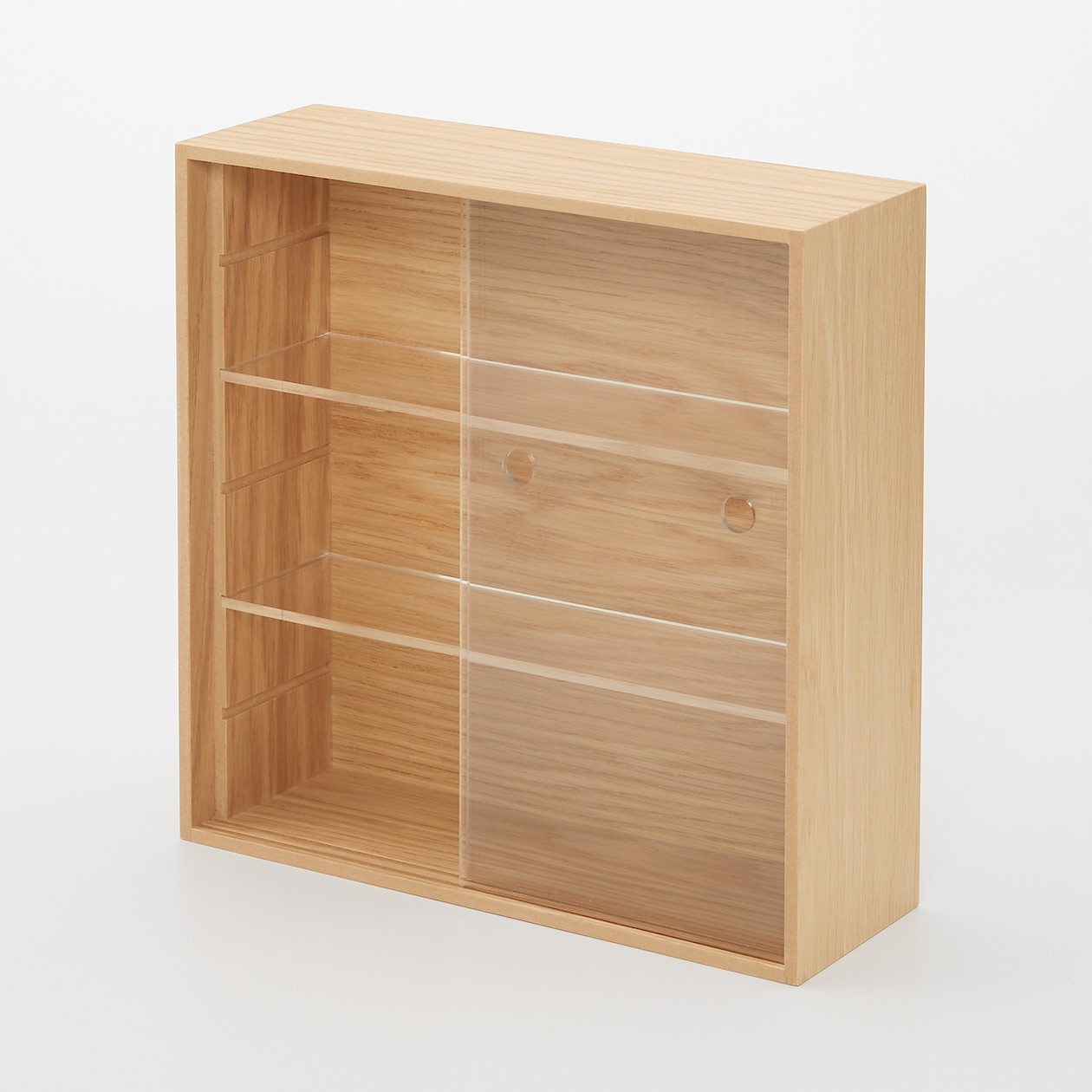 Wooden Display Case /w Sliding Doors | MUJI
