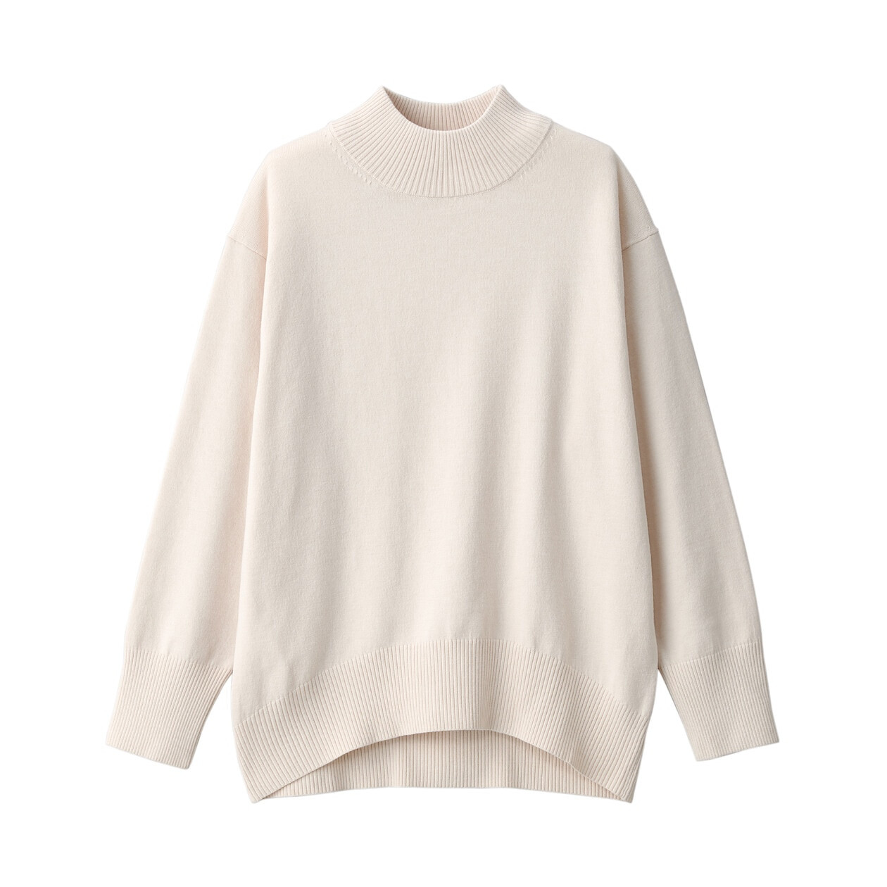 Women's Milano Rib High Neck Jumper | MUJI