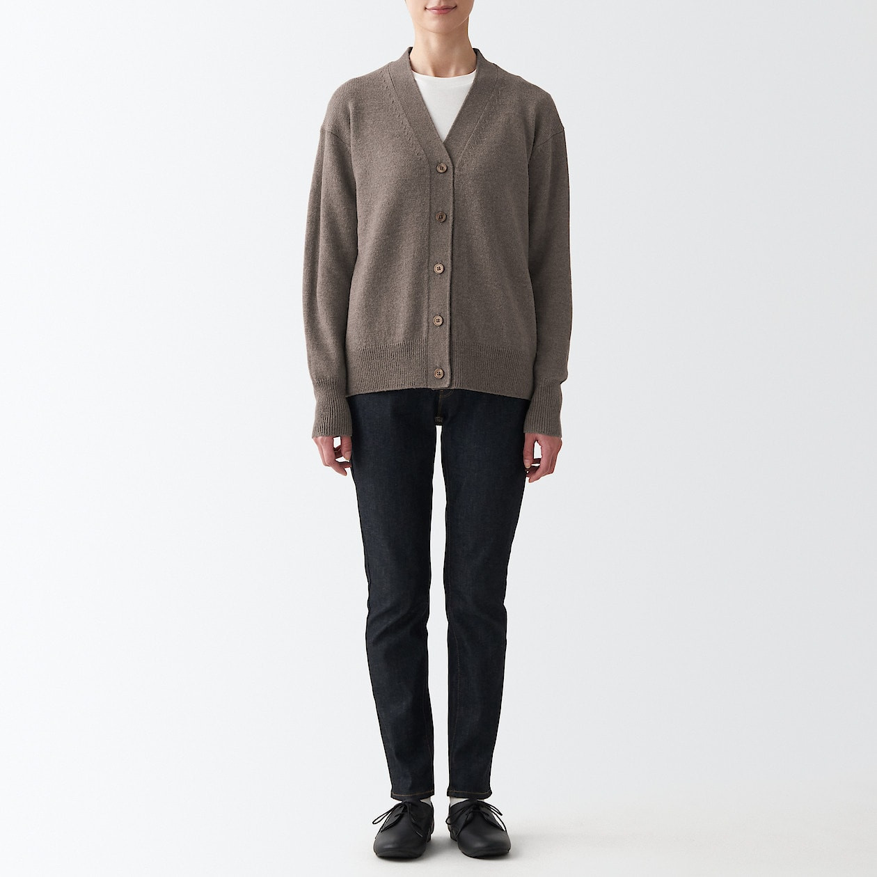Women's Wool V Neck Cardigan | MUJI