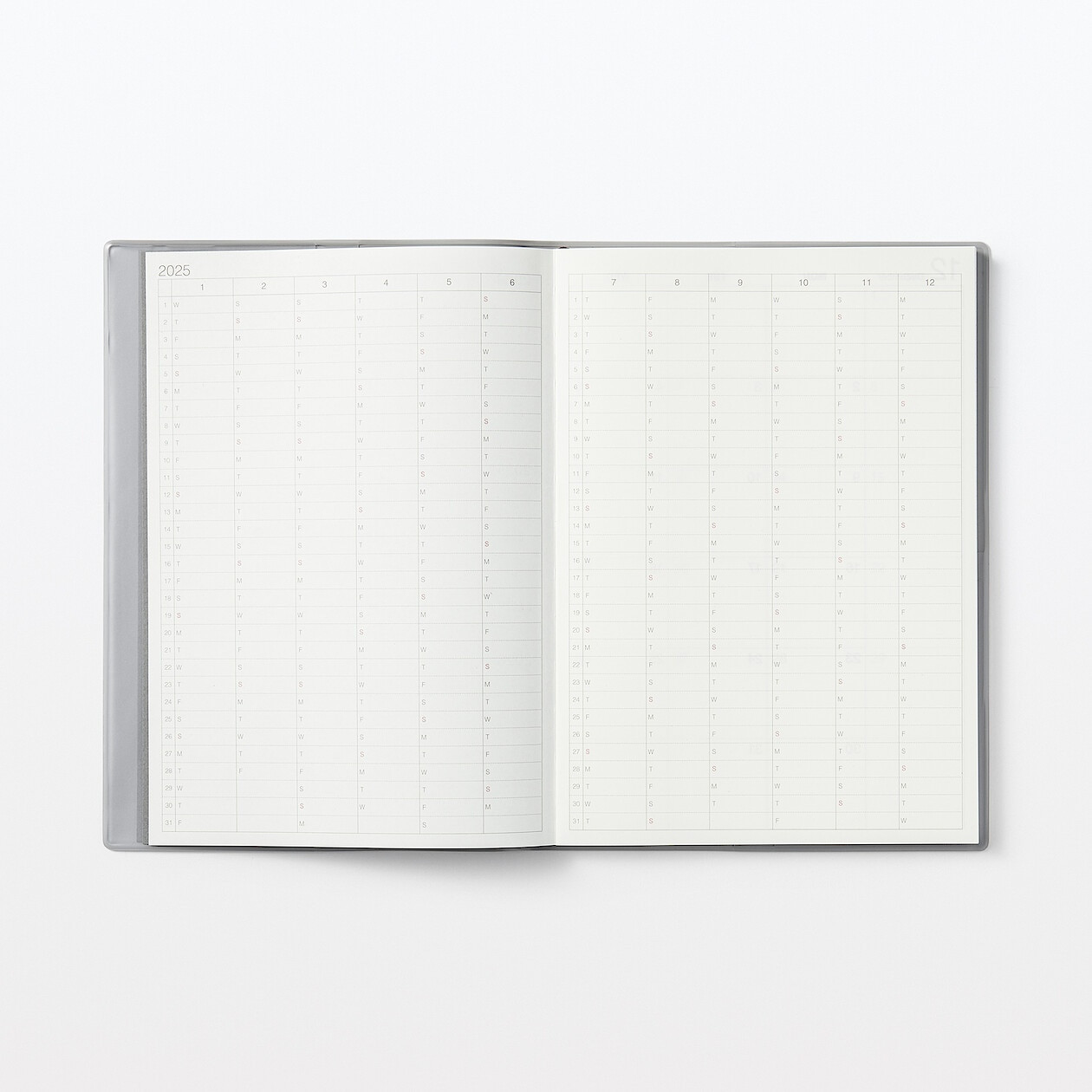 2025 Monthly/Weekly Planning Diary ‐ A5 | MUJI