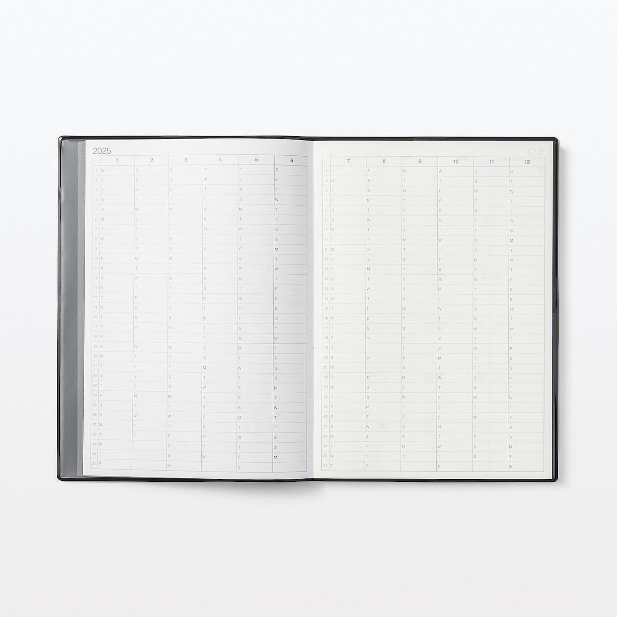 2025 Monthly/Weekly Planning Diary ‐ A5 | MUJI