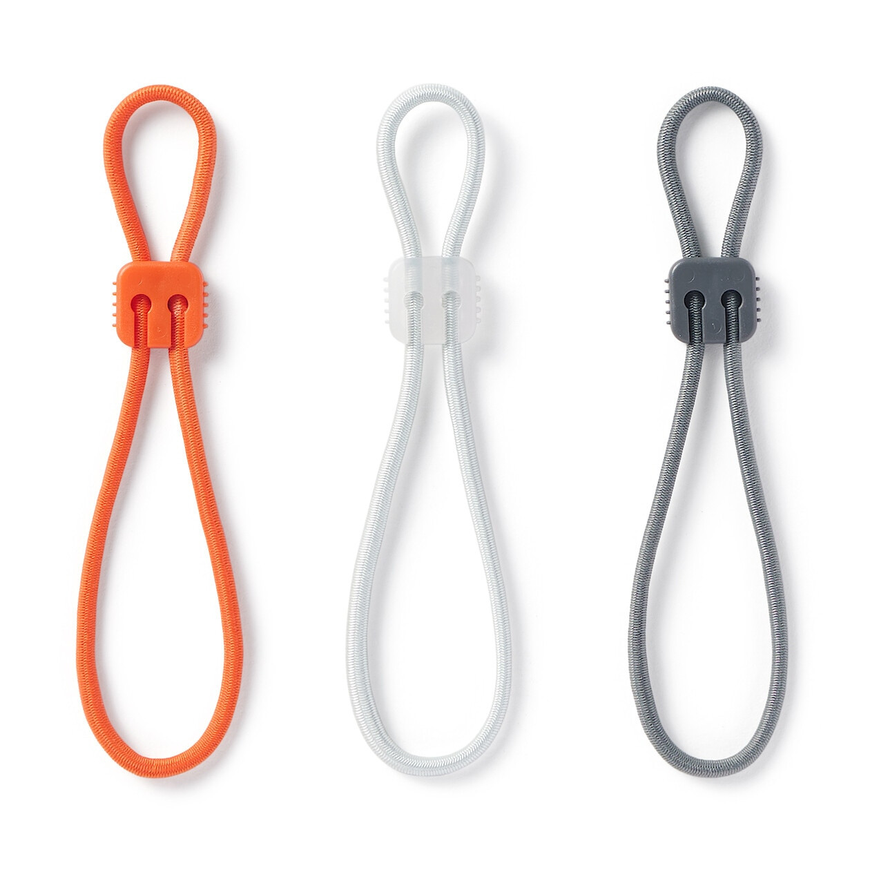 Lockable Rubber Bands Set ‐ Orange / Light grey / Dark grey | MUJI