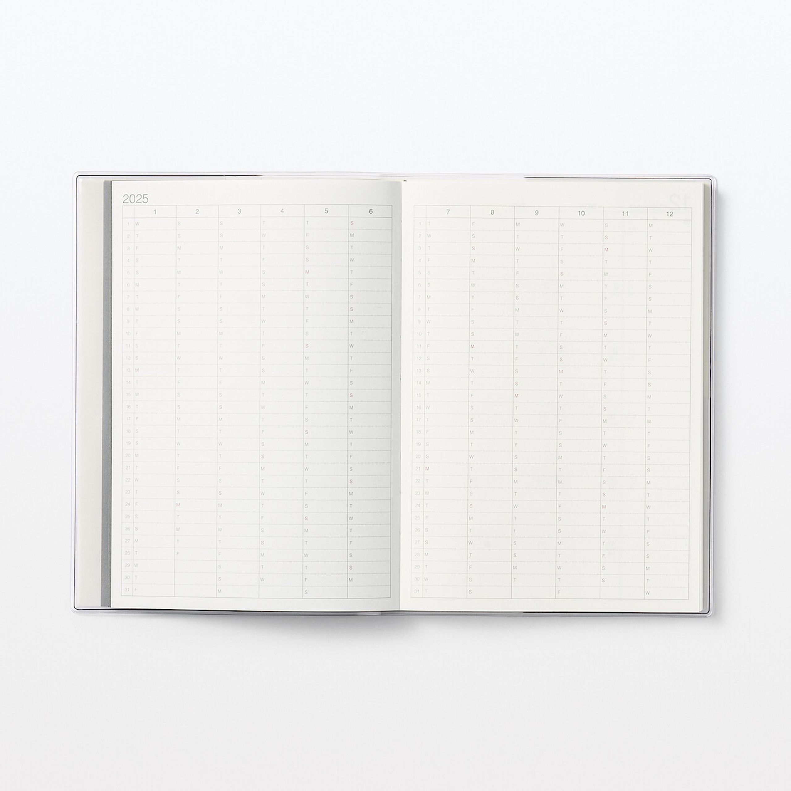 2025 Vertical Planning Diary ‐ B6 | MUJI