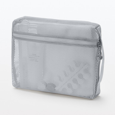Polyester Mesh Case - Large, Grey | MUJI