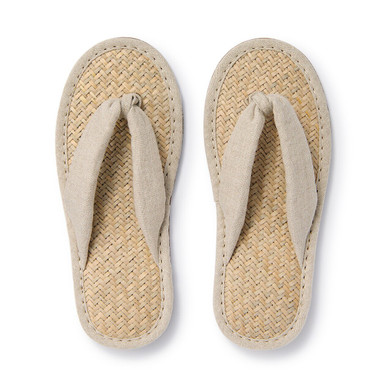 Linen Malay Grass House Flip Flops | MUJI