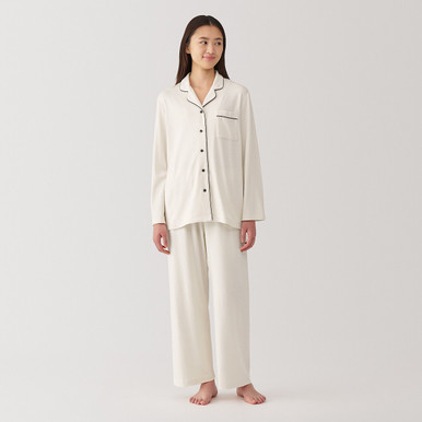 Women``s Side Seamless Cotton Rayon Pyjamas | MUJI