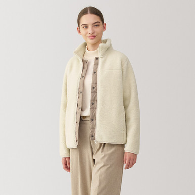 Women's Recycled Boa Fleece Jacket | MUJI