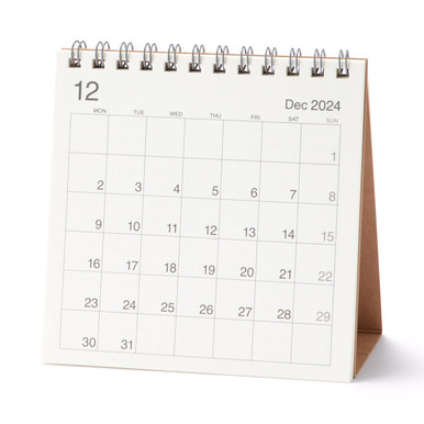 Monday Start Square Desktop Calendar (Dec 2024 ‐ Dec 2025) ‐ Bagasse ...