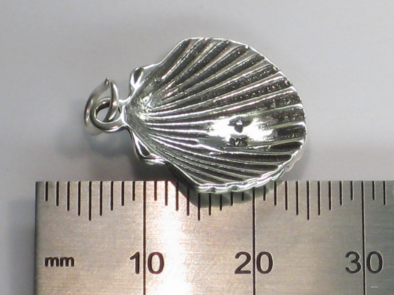 Shell sterling silver charm .925 x 1 Clam Oyster shells charms - Maldon ...