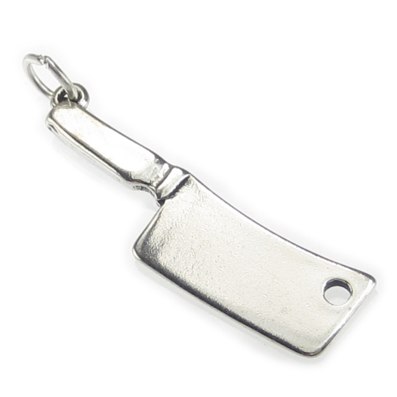 Meat cleaver sterling silver charm .925 x 1 Chopper Horror charms ...