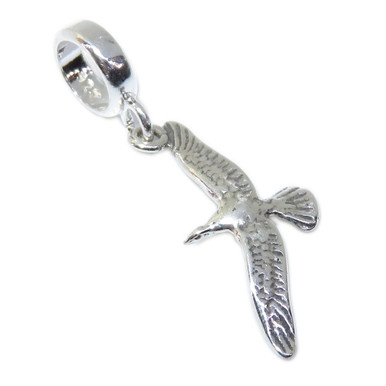 Seagull sterling silver bead charm .925 x 1 Sea Gull bird and gulls ...