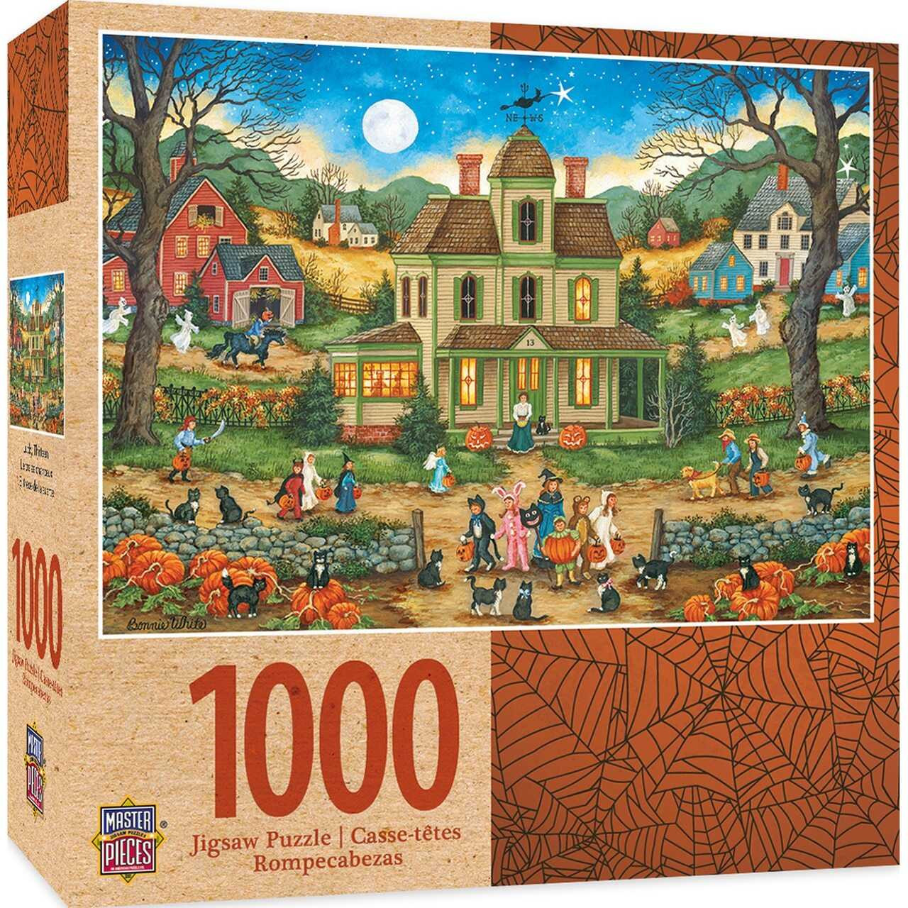 Three Little Witches 1000 Piece Halloween Jigsaw Puzzle