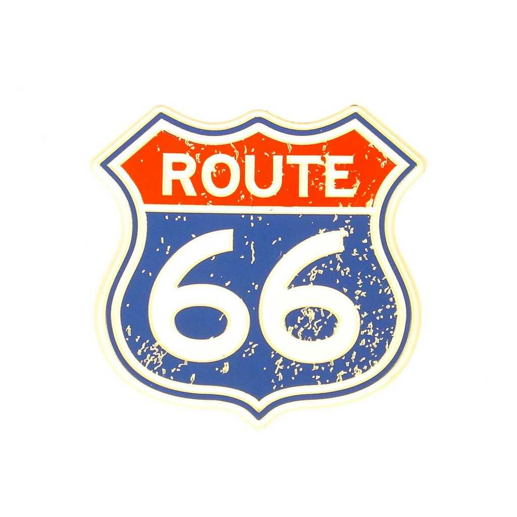 Rt 66 Celebrating 100 Years Cars and Shield Magnet