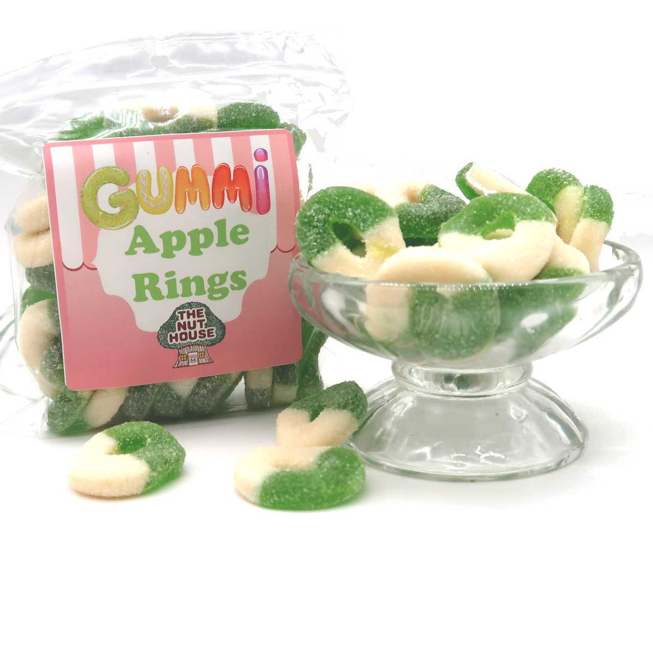 Gummi Apple Rings 10 oz only at The Nut House