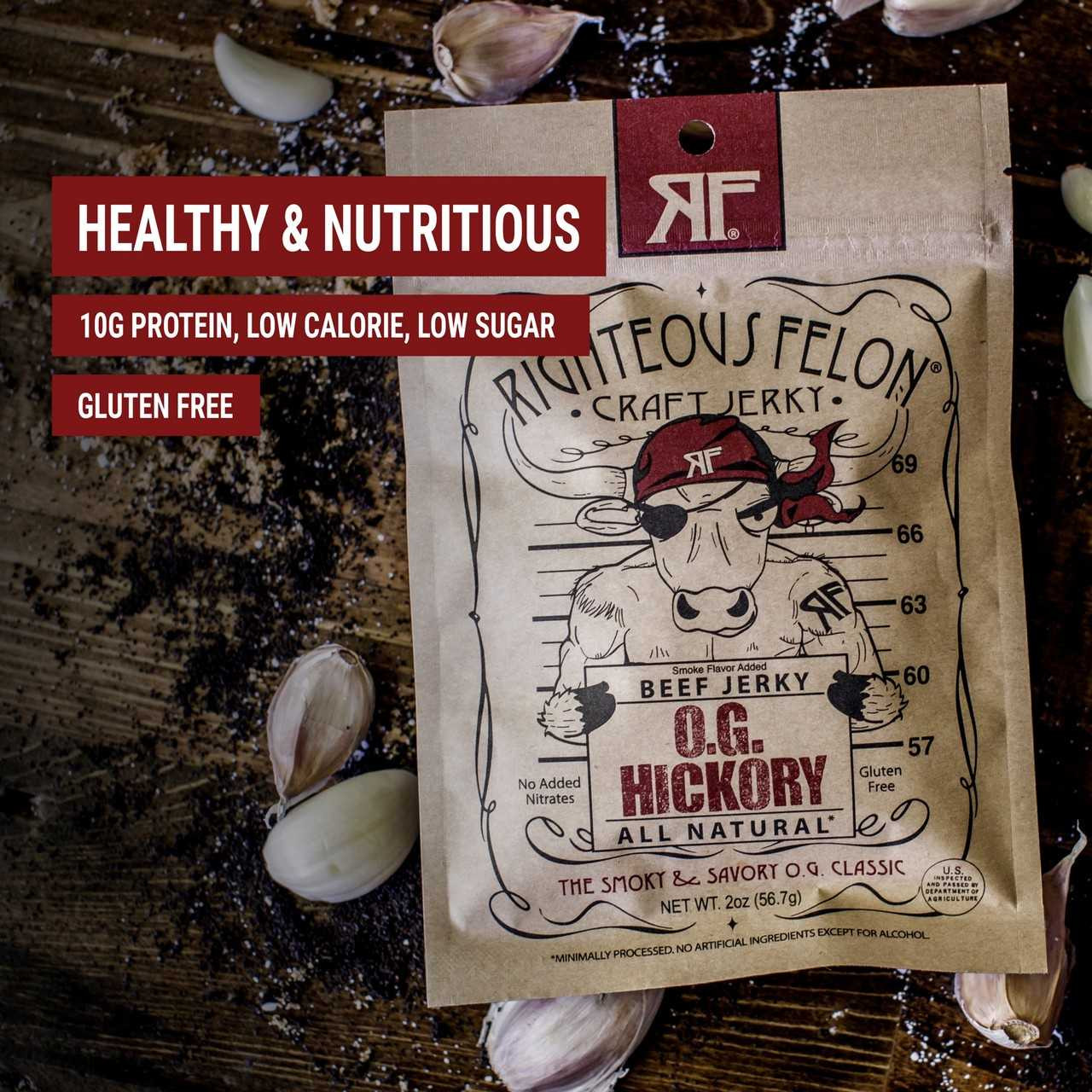 Righteous Felon Bourbon Franklin Beef Jerky 2 oz
