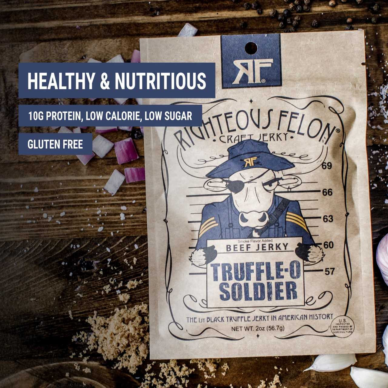 Righteous Felon Bourbon Franklin Beef Jerky 2 oz