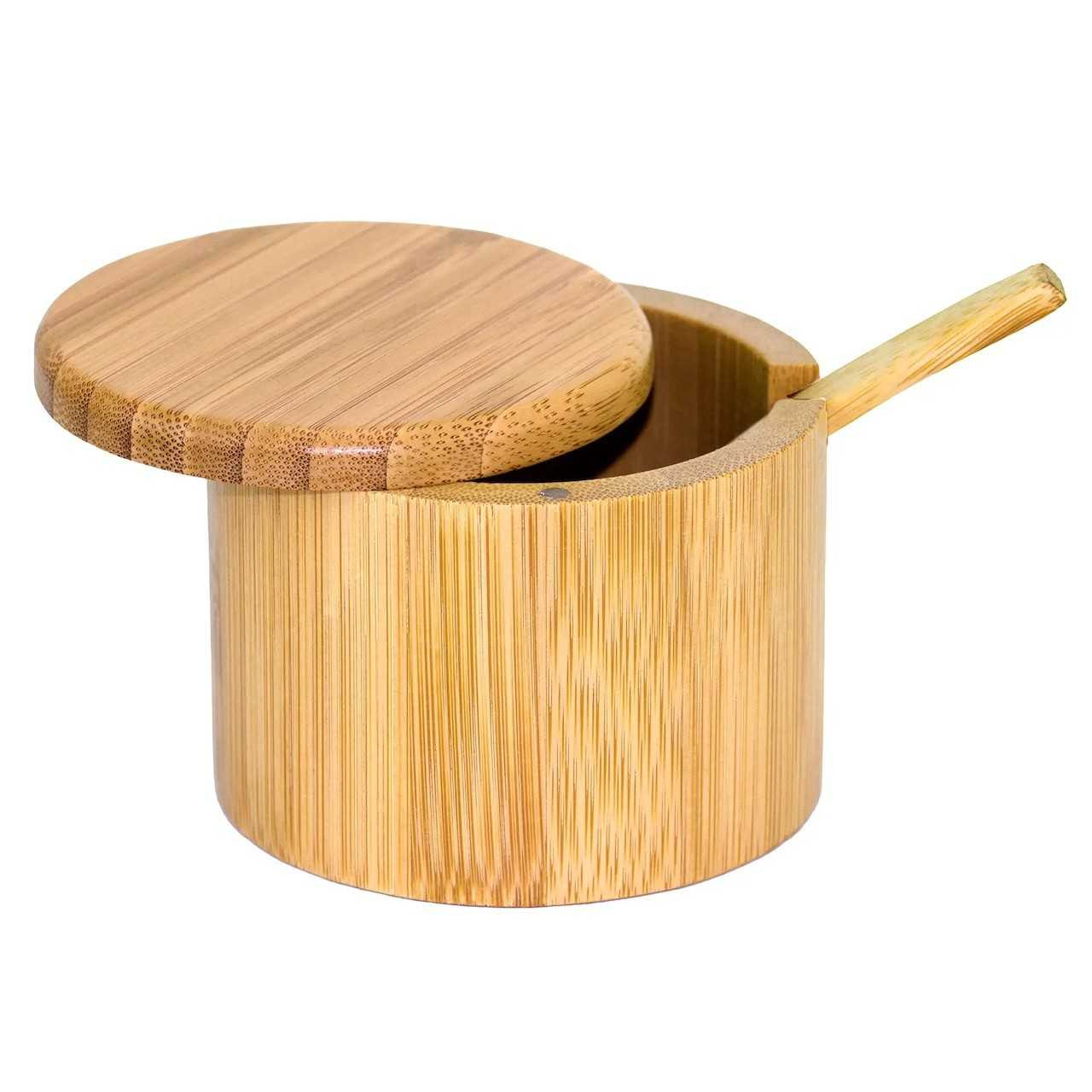 Little Dipper Bamboo Salt Box with Spoon at the Nut House