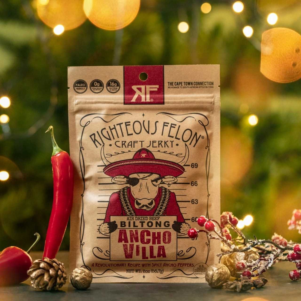 Righteous Felon Righteous Felon Ancho Villa Biltong 2 oz The Nut House