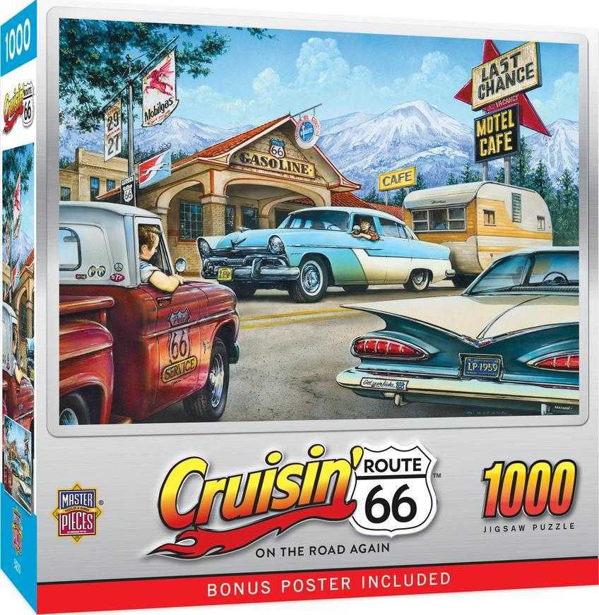 Cruisin Route 66 - On The Road Again 1000 Piece Puzzle The Nut House