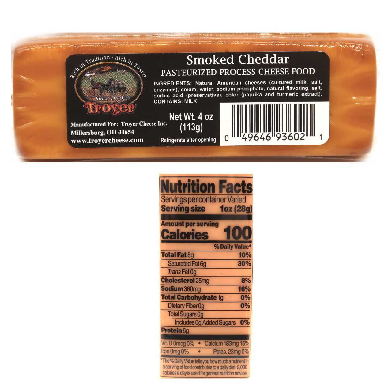 Shelf Stable Smoked Cheddar Cheese 8 oz - The Nut House