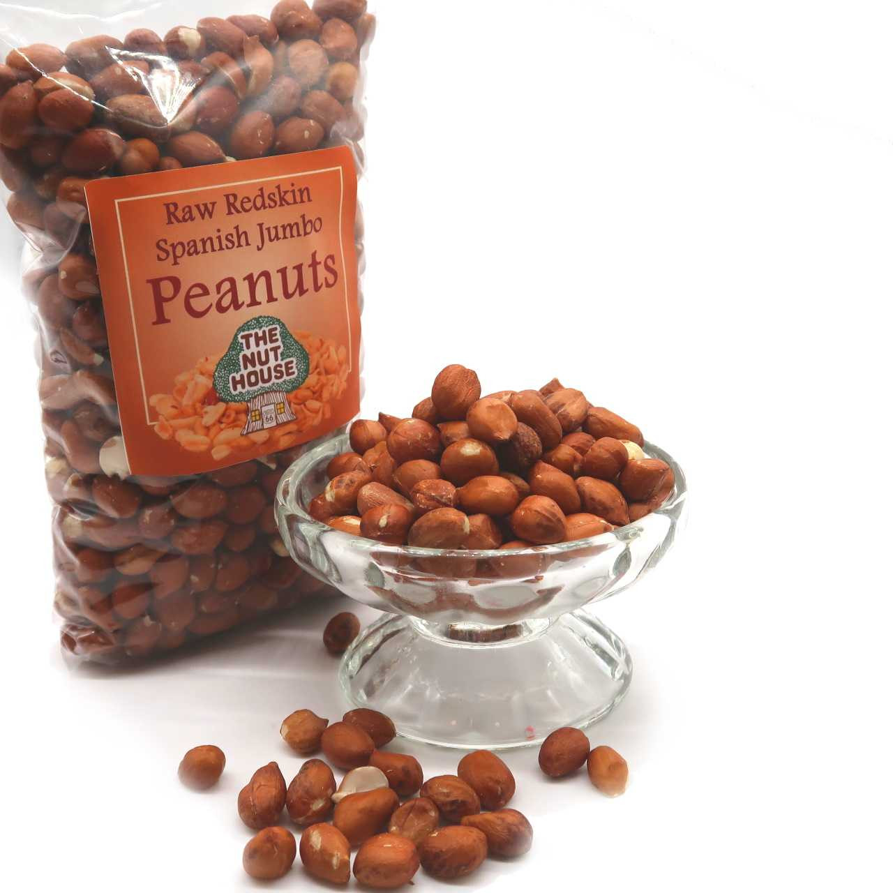 Raw Redskin Spanish Jumbo Peanuts 5 lb - The Nut House