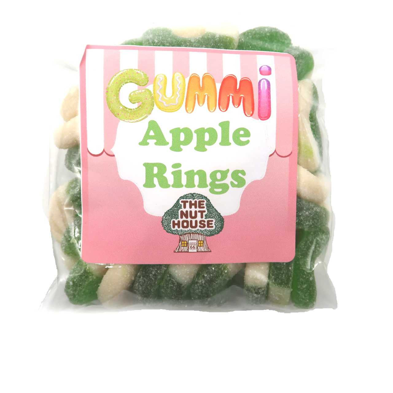 Gummi Apple Rings 10 oz only at The Nut House