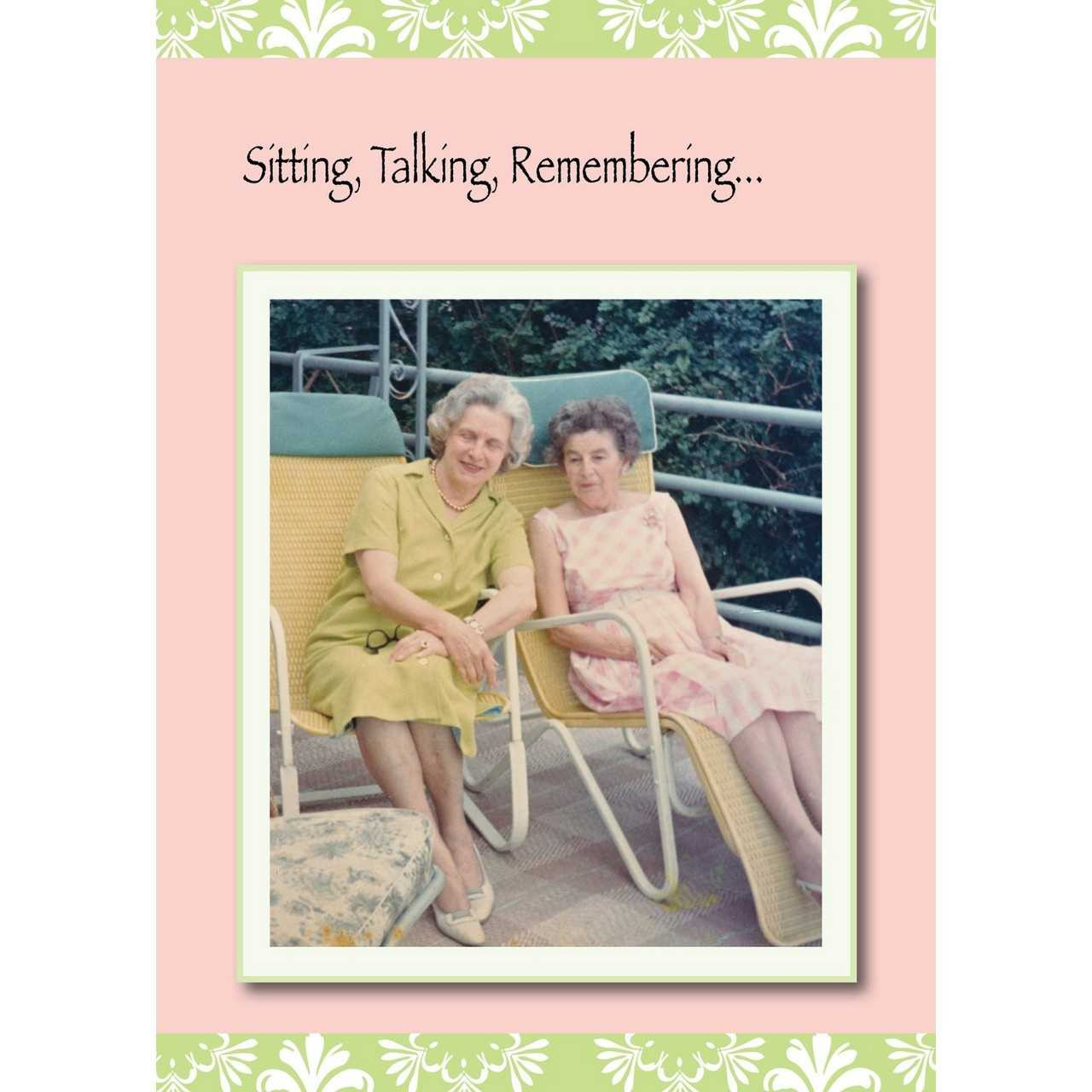 Sitting Talking Remembering Card at The Nut House