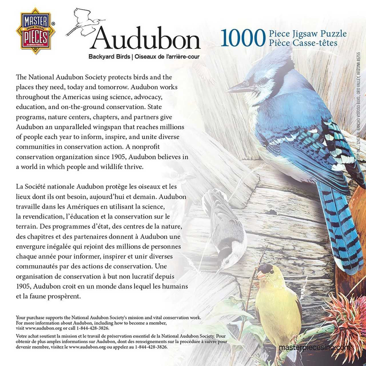 Audubon Backyard Birds 1000 Piece Jigsaw Puzzle