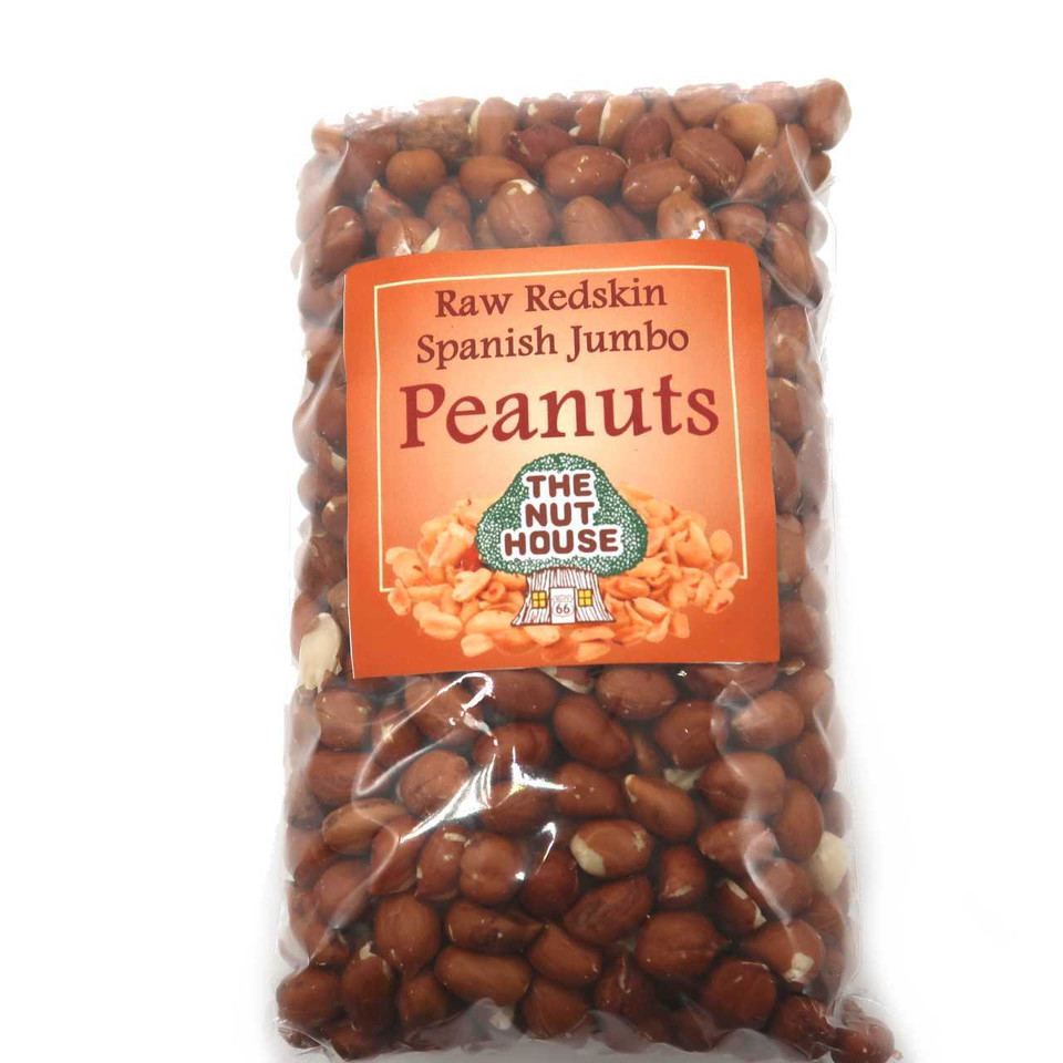 Raw Redskin Spanish Jumbo Peanuts 1 lb - The Nut House