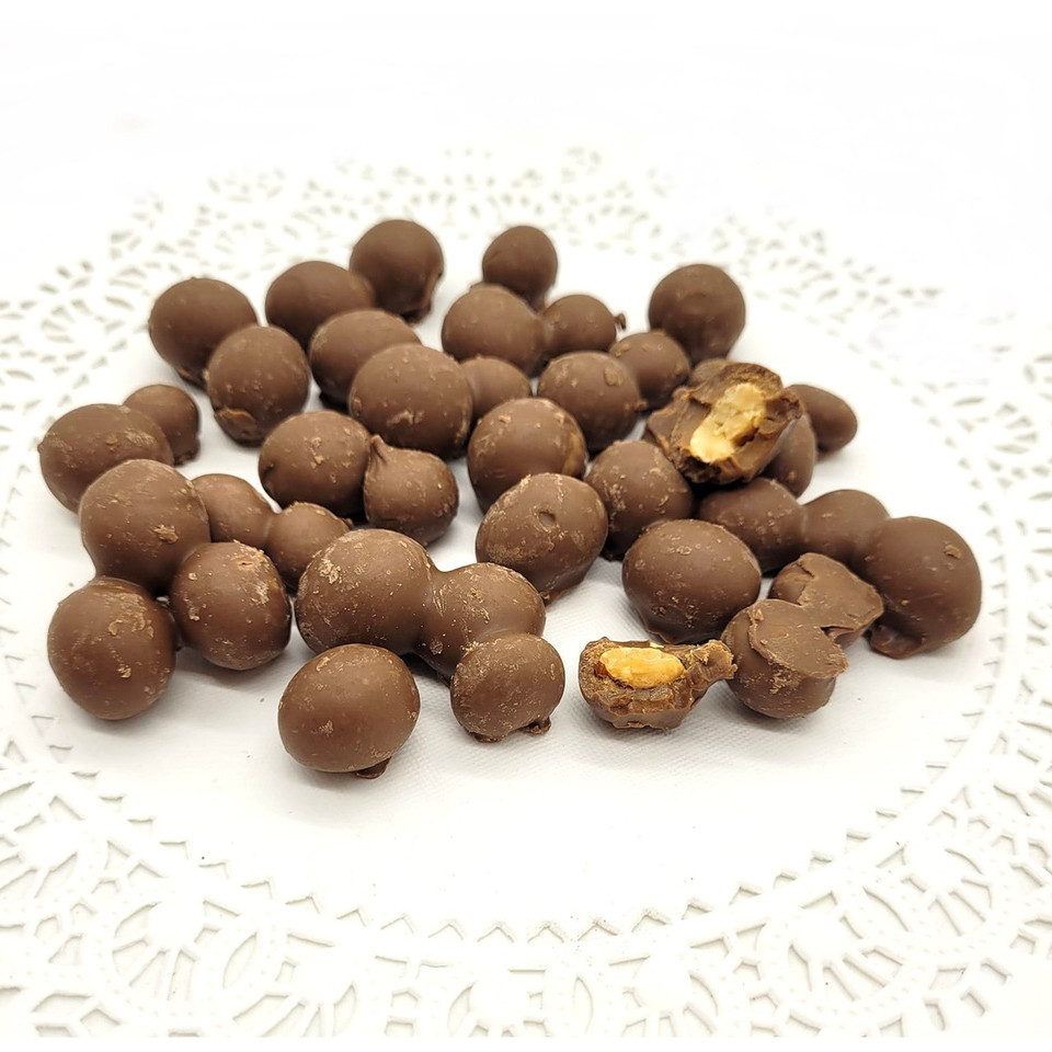 Dark Chocolate Double Dipped Peanuts 11 oz At The Nut House