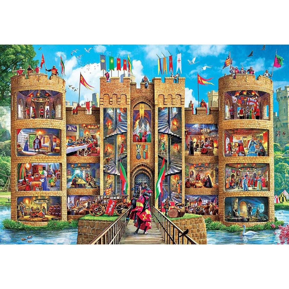 Medieval Castle Cutaway Puzzle 1000 Piece Jigsaw Puzzle