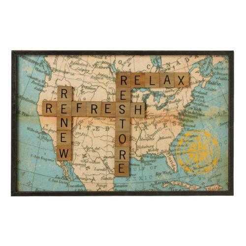 Relax Renew Tile map Decor at The Nut House